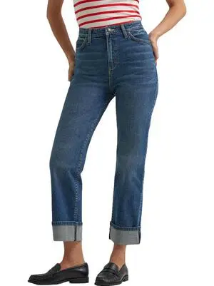LEEM Marilyn High Waist Straight Leg Jeans - Midshade