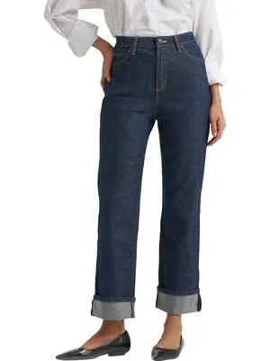 LEEM Marilyn High Waist Straight Leg Jeans - Rinse