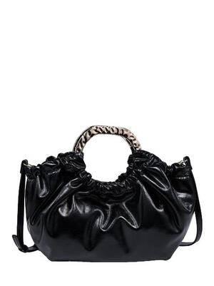 URBAN EXPRESSIONS Myles Crossbody With Hammered Top Handle - Black