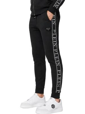 Philipp Plein Jogging Trousers Plein Tape - Black