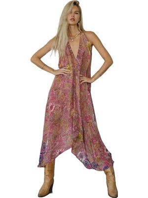 SUN CHILD Tatum Silk Dress - Pink
