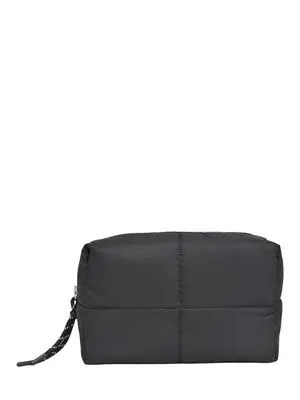 URBAN ESSENTIALS Quilted Nylon Cosmetic & Travel Organizer Pouch - Black