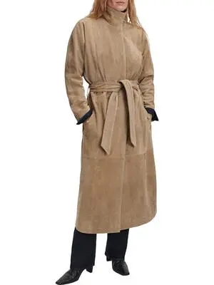 Rag & Bone Marlene Suede Trench Coat - Tan