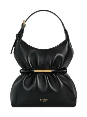 Balmain Sphynx Mini Bag In Smooth Leather - Black