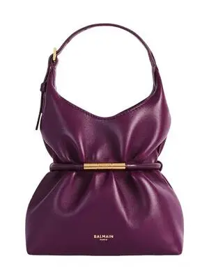 Balmain Sphynx Mini Bag In Smooth Leather - Purple