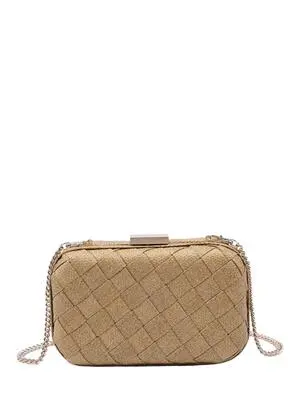 URBAN EXPRESSIONS Addie Clutch With Woven Design - Natural