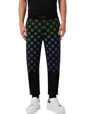 Philipp Plein Jogging Trousers Monogram Degrade - Black