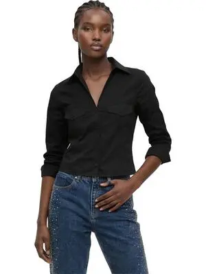 Karl Lagerfeld Fitted Shirt - Black