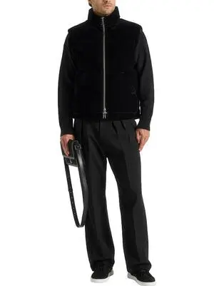 MANIÈRE DE VOIR Manière De Voir Velvet Puffer Gilet With Dual-Zip Fastening