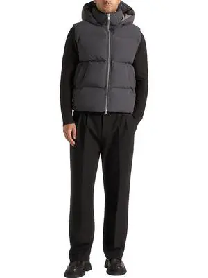 Manière De Voir Eric 2-in-1 Puffer Jacket With Detachable Sleeves And Hood - Dark Grey
