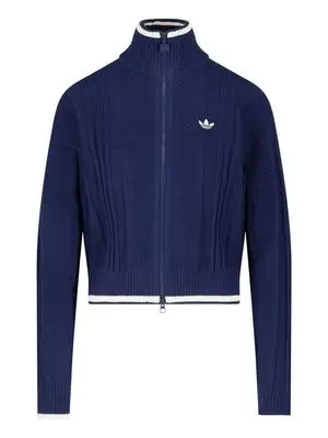 Adidas Adidas Knit Zip Hoodie Blue