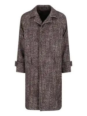 Tagliatore Virgin Wool Blend Coat - Brown