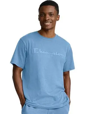 Champion Classic Graphic T-shirt, Tonal Script Logo - Riviera