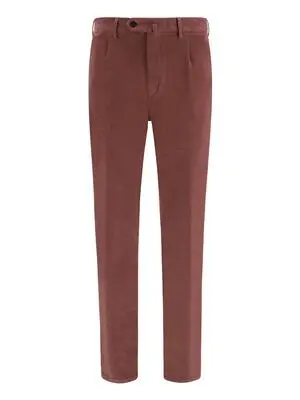 GERMANO Corduroy Tapered Fit Trousers - Bordeaux