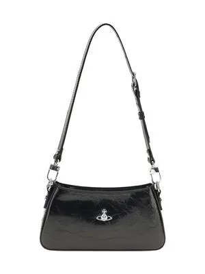 VIVIENNE WESTWOOD VIVIENNE WESTWOOD Tasha Mini Croc Shoulder Bag Black