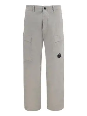 C.P. COMPANY Stretch Cotton Satin Cargo Pants - Grey