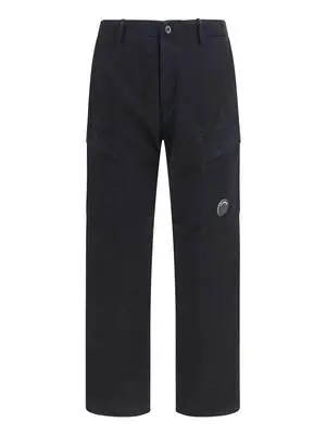 C.P. COMPANY Stretch Cotton Satin Cargo Pants - Black