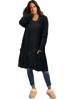 Roaman's Roaman's Eyelash Cardigan Black