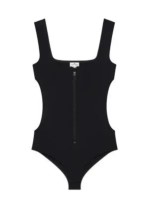COURREGES Cut-out Stretch Techno Top - Black