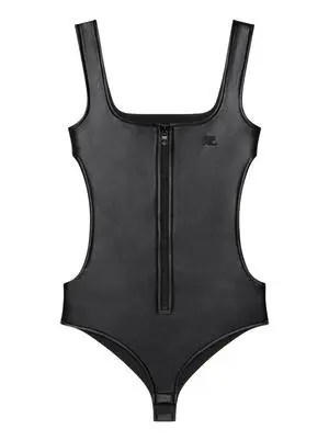 COURREGES COURREGES Cut-Out Faux Leather Body With Frontal Zip