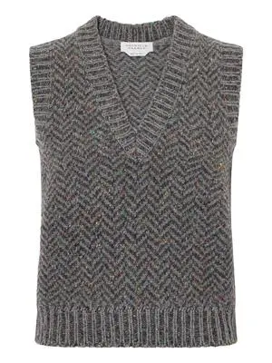 Gabriela Hearst Cresset Cashmere-herringbone Vest - Gray