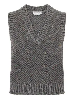 Gabriela Hearst Cresset Cashmere-herringbone Vest - Gray