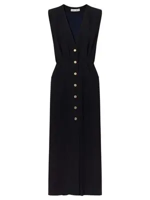 BLAZÉ MILANO Friesian Crepe Midi Dress - Black