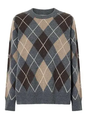 &daughter Daughter Ava Argyle Wool Sweater - Gray