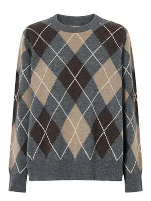 &daughter Ava Argyle Wool Sweater - Gray