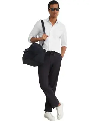 REISS Monaco R-flex Cotton-blend Stretch Jersey Shirt Slim-fit White