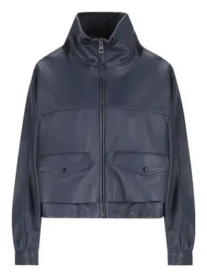 LOEWE LOEWE Leather Zip-Up Jacket