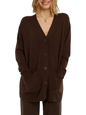 Chinti & Parker Long Wool-cashmere Cardigan - Chocolate