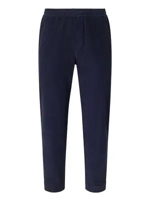 Folk Folk Drawcord Assembly Straight-Leg Brushed Cotton Trousers Navy