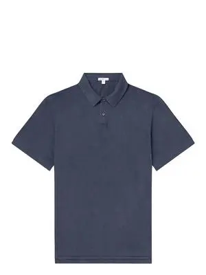 JAMES PERSE Slim-fit Supima Cotton-jersey Polo Shirt - Blue