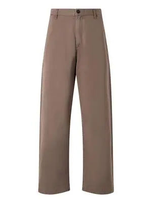 AGOLDE Warwick Recycled Cotton Twill Wide-leg Trousers - Brown