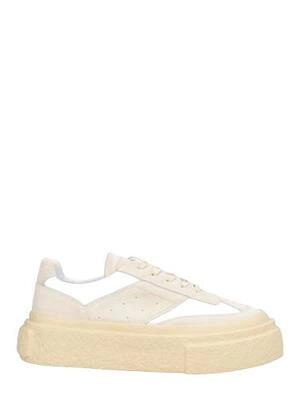 MAISON MARGIELA Low-top Sneakers In Suede And Textile Fibers - Beige