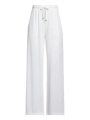 Max Mara High Waisted Straight Leg Drawstring Pants - White