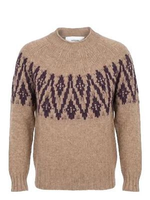 LARDINI Alpaca Wool Blend Sweater - Beige