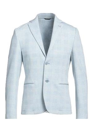 DANIELE ALESSANDRINI Blazer Size Polyester, Viscose, Polyamide, Elastane - Blue