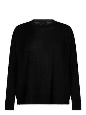 ROBERTO COLLINA Merino Wool Crewneck Sweater - Black