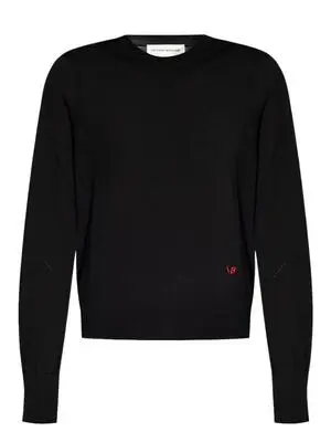 VICTORIA BECKHAM Victoria Beckham Logo-Embroidered Merino Wool Jumper