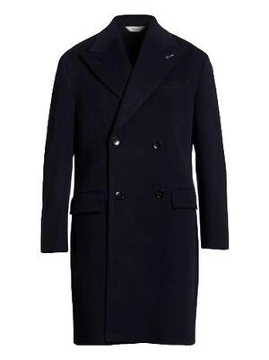 PAOLONI Double-breasted Wool And Cashmere Coat - Navy