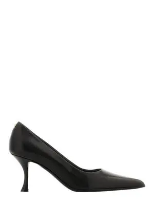 FERRAGAMO Logo Pointed High Heels - Black