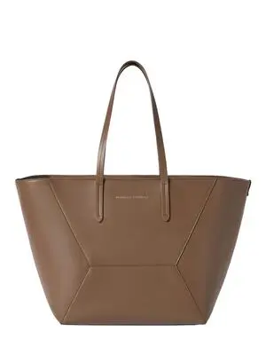 Brunello Cucinelli Brunello Cucinelli Calfskin Monili Tote Bag Brown