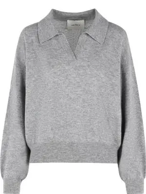 LISA YANG Lisa Yang Katriel Polo Knitted Sweater Grey