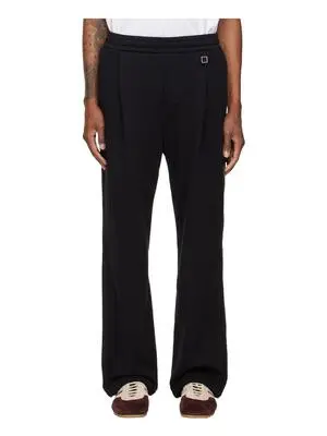 WOOYOUNGMI Pleated Drawstring-waist Track Pants - Black