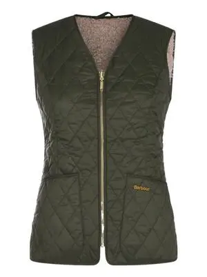 Barbour Diamond Quilted Fleece Lined Gilet - Black