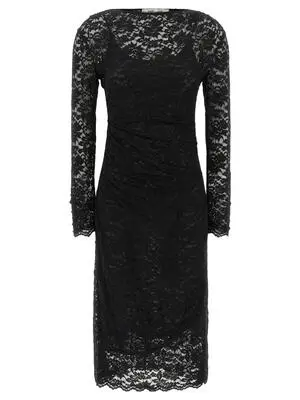 Diane Von Furstenberg Lace Midi Dress - Black