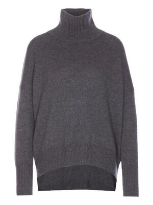 LISA YANG Ribbed High-Neck Sweater Grey