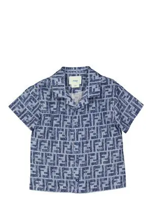 Fendi Short Sleeve Cotton Shirt - Blue